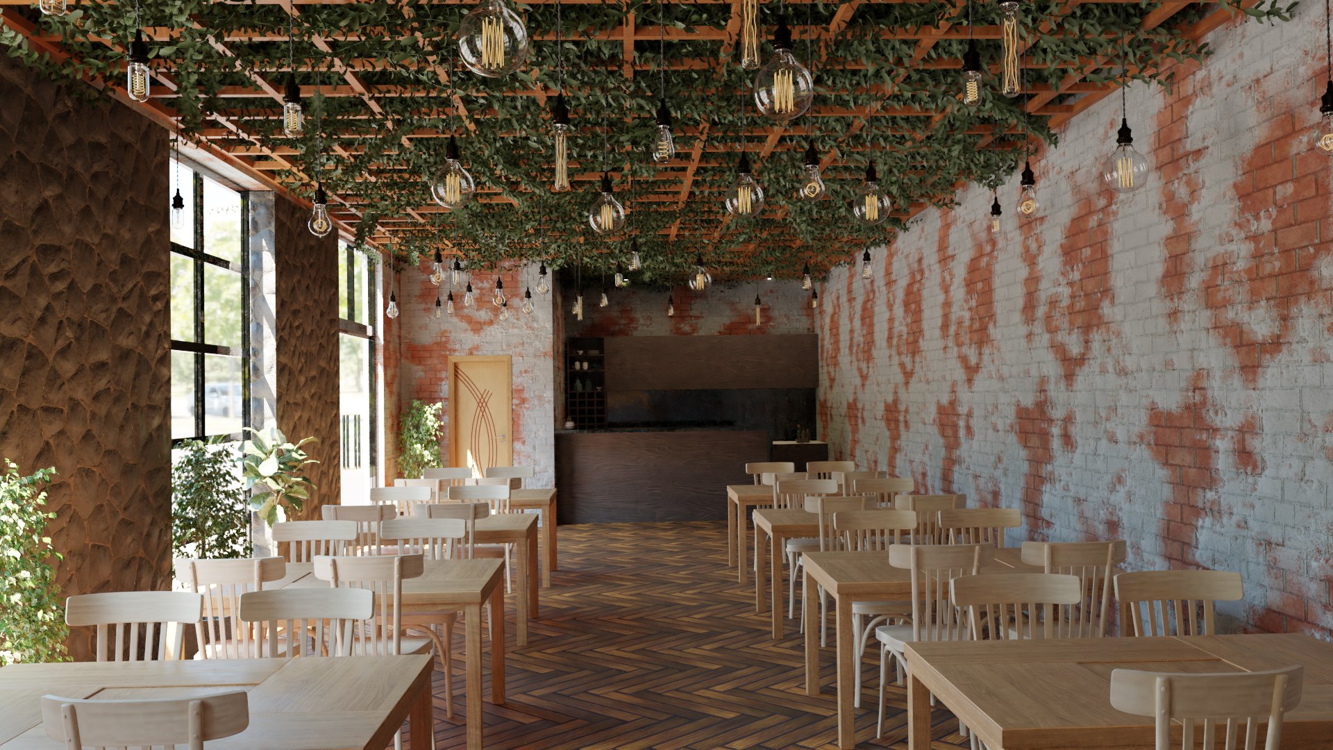 3D CAFE INTERIOR MODERN - TurboSquid 1755460