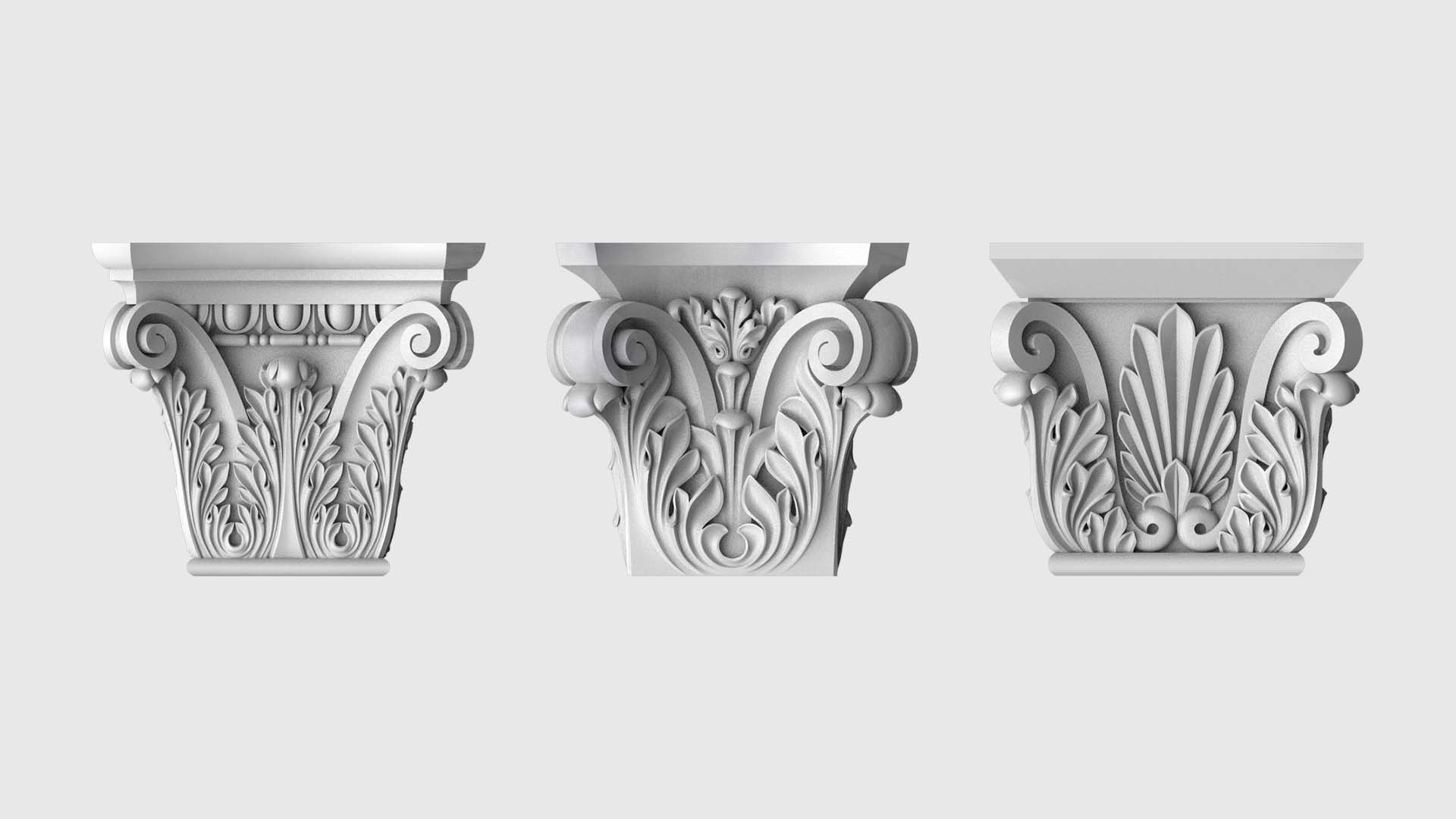 Set capitals 3D model - TurboSquid 1623841