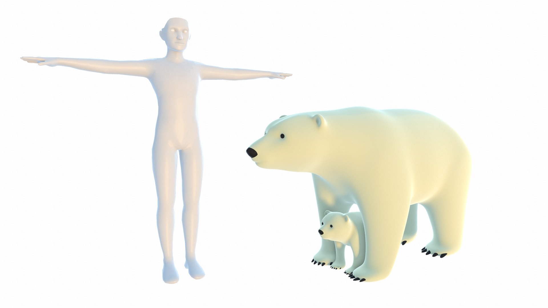 Stylized Polar Bears Pack 3D Model - TurboSquid 1635578