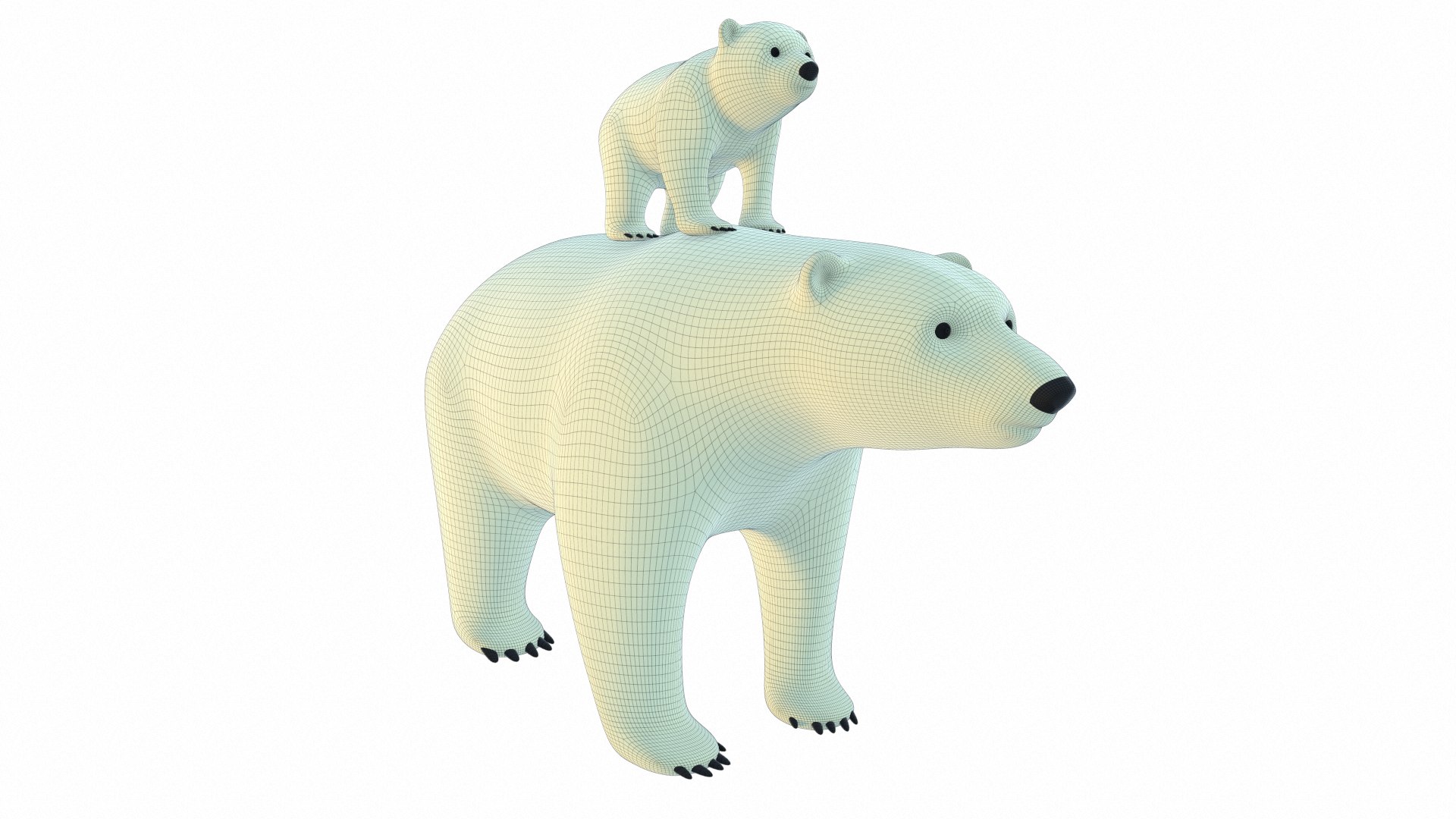 Stylized Polar Bears Pack 3D Model - TurboSquid 1635578