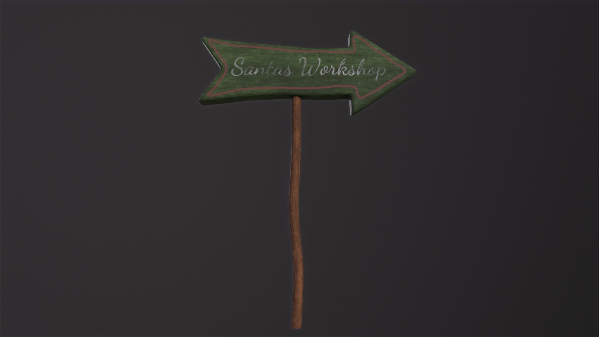 3D Model Santas Workshop Sign - TurboSquid 2108343