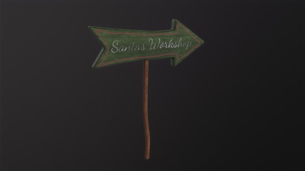 modelo 3d Santas Workshop Sign - TurboSquid 2108343