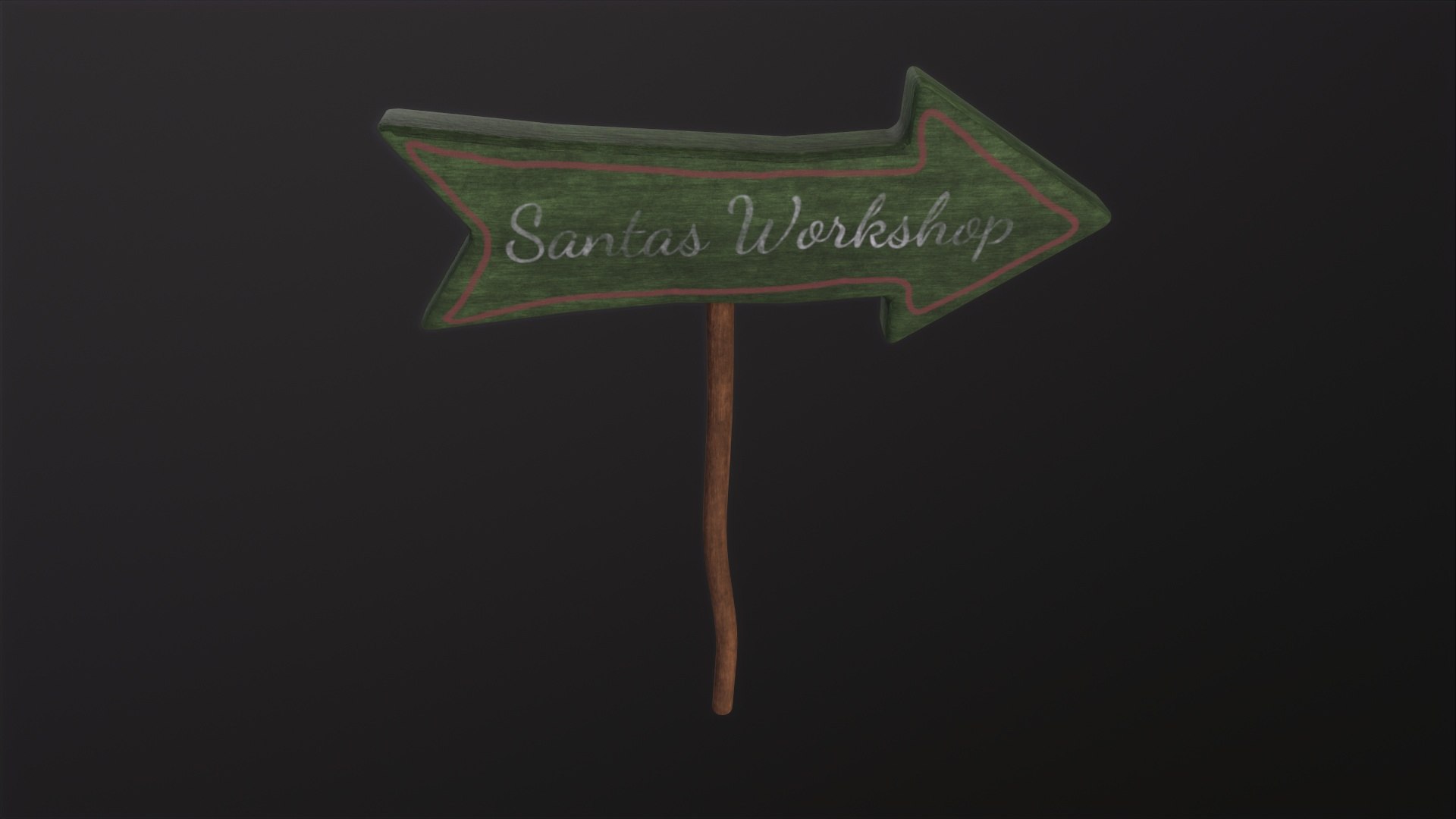 3D Model Santas Workshop Sign - TurboSquid 2108343