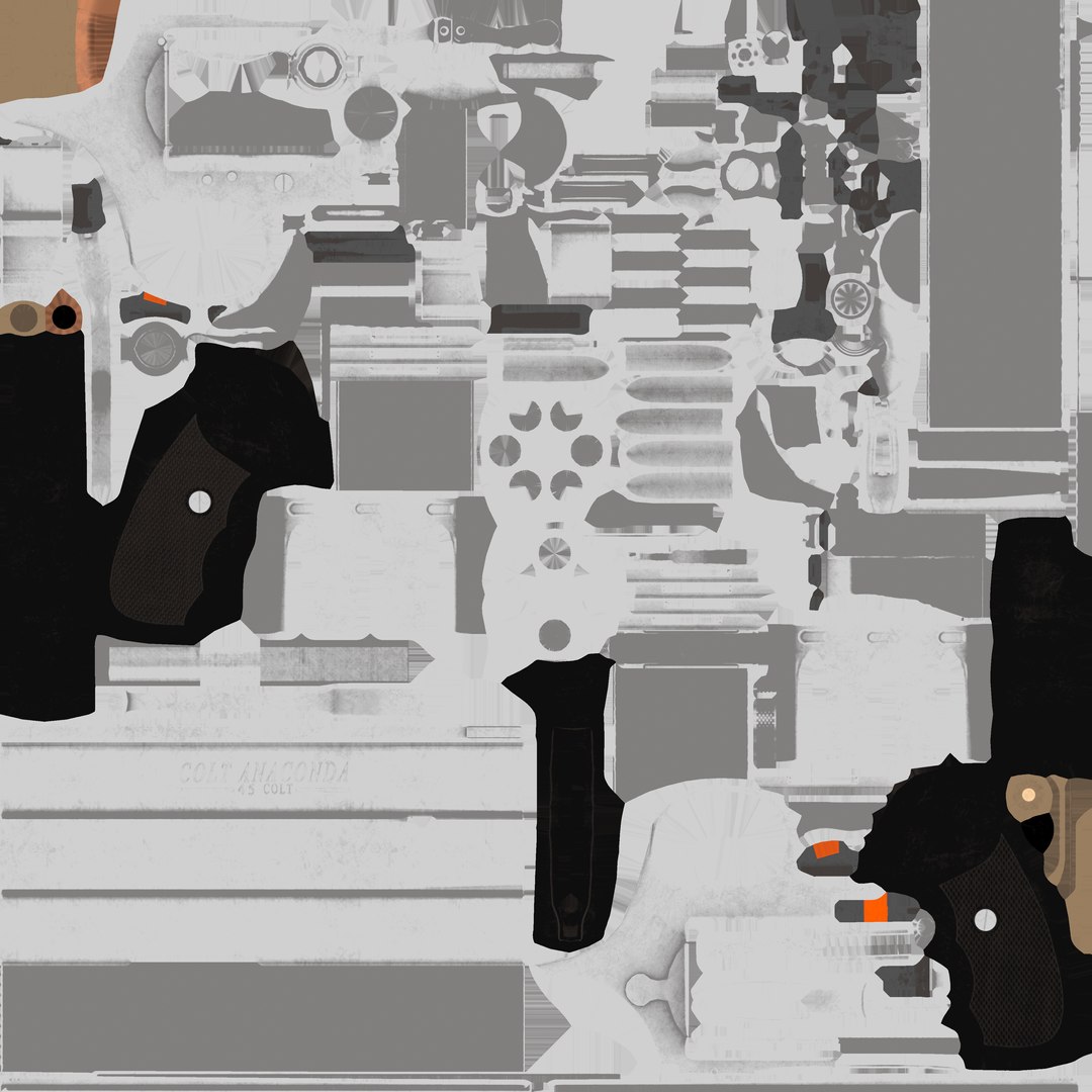 Colt Anaconda Revolver Low-poly 3D - TurboSquid 1800221
