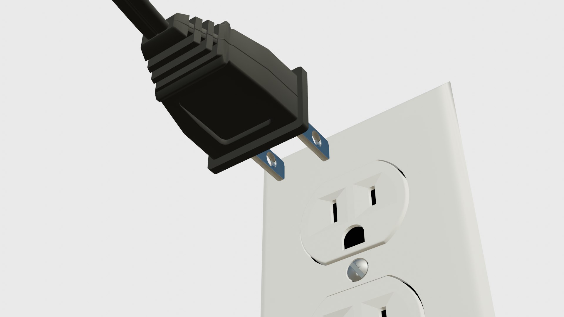 American Power Cord With Socket With Wall Socket Model - TurboSquid 1803996