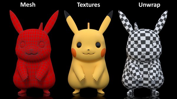 modelo 3d Personaje Pikachu aparejado - TurboSquid 2080807
