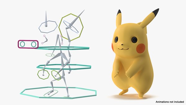 modelo 3d Personaje Pikachu aparejado - TurboSquid 2080807