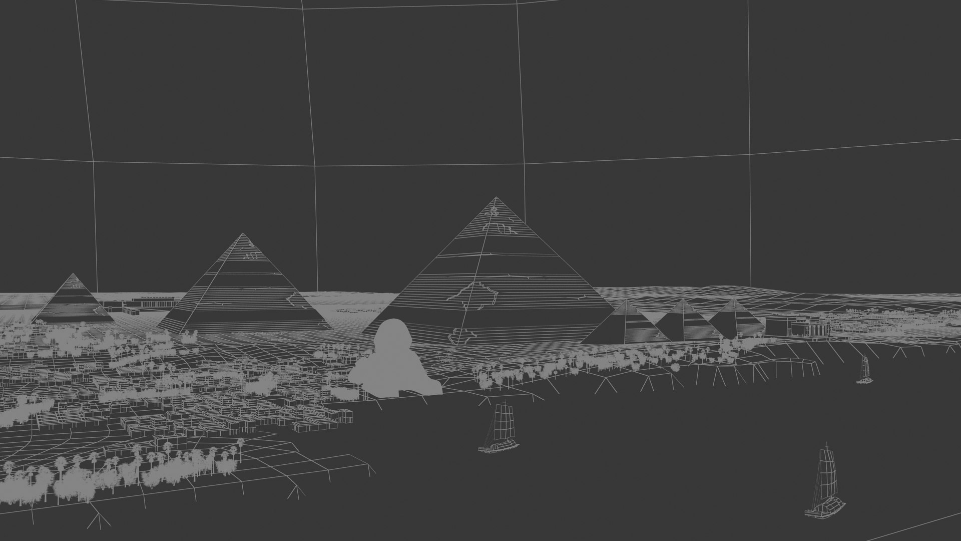 Egyptian Pyramid Statue 3D Model - TurboSquid 1667601