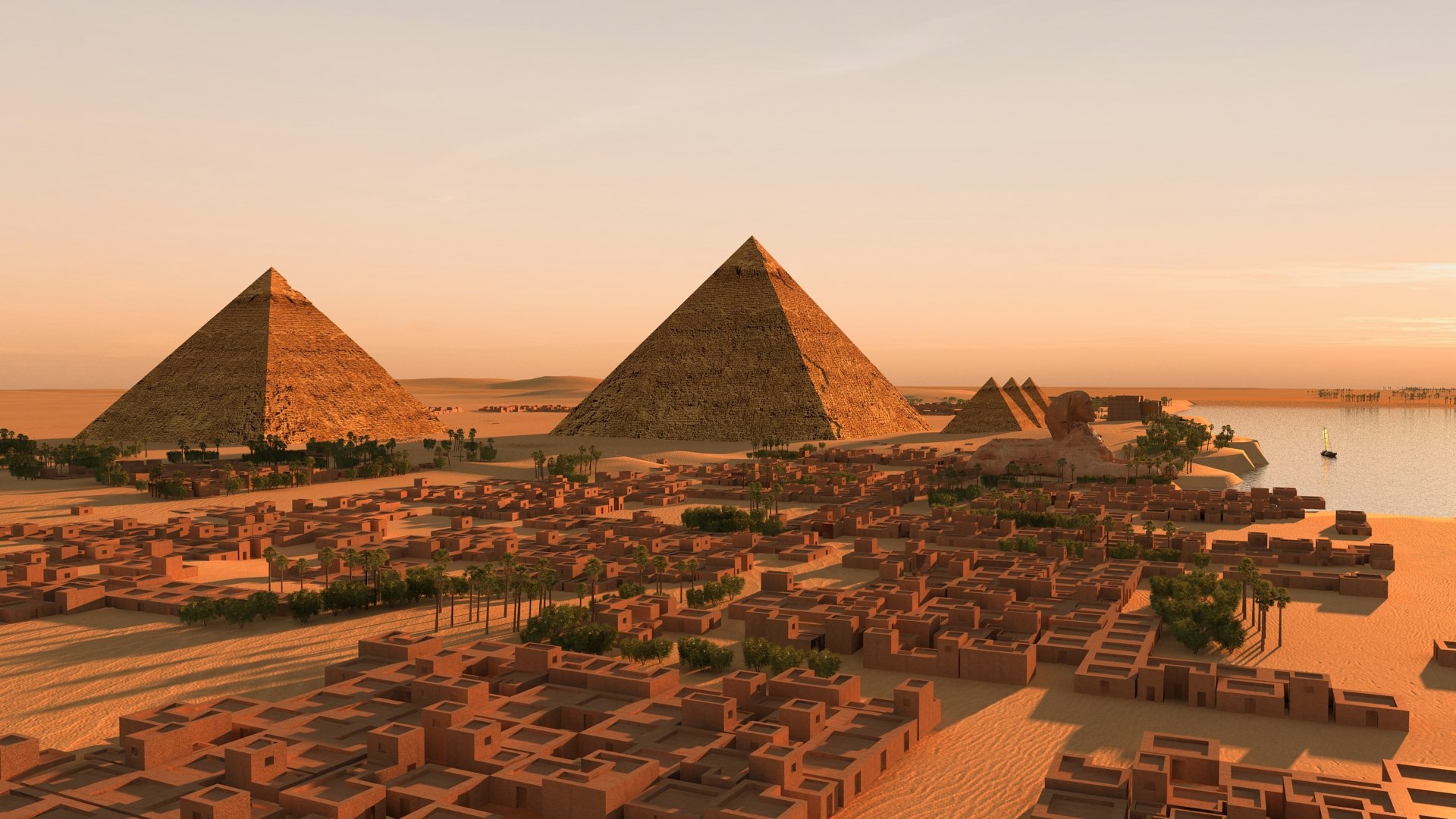 Egyptian Pyramid Statue 3D Model - TurboSquid 1667601