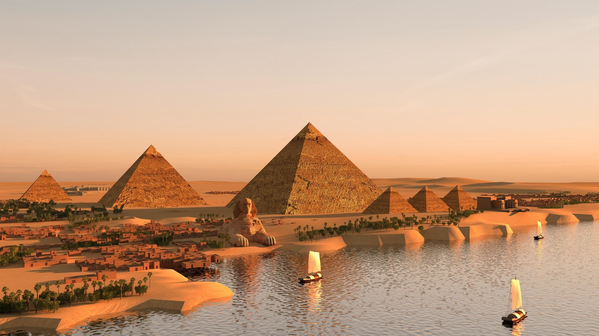 Egyptian Pyramid Statue 3D Model - TurboSquid 1667601