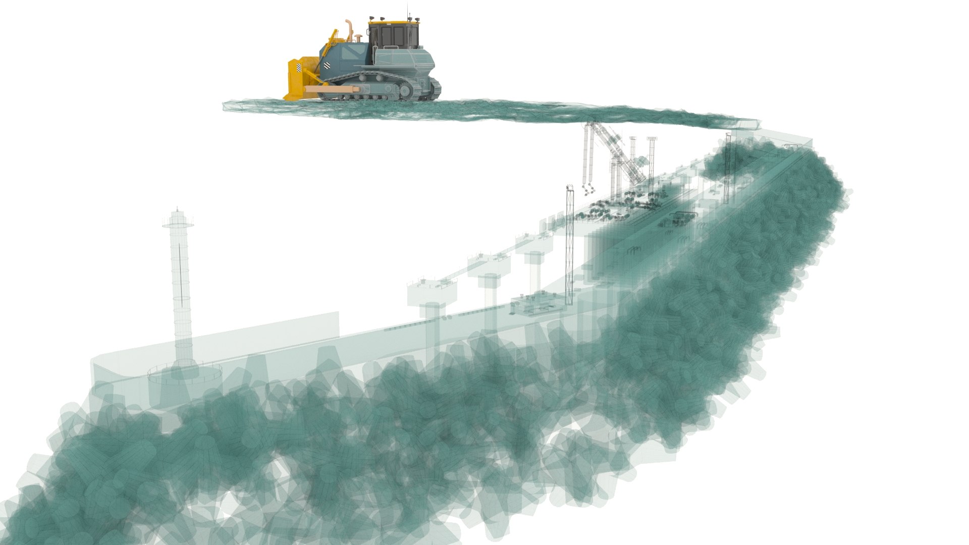 3D Shore Protection With A Bulldozer Model - TurboSquid 1934252