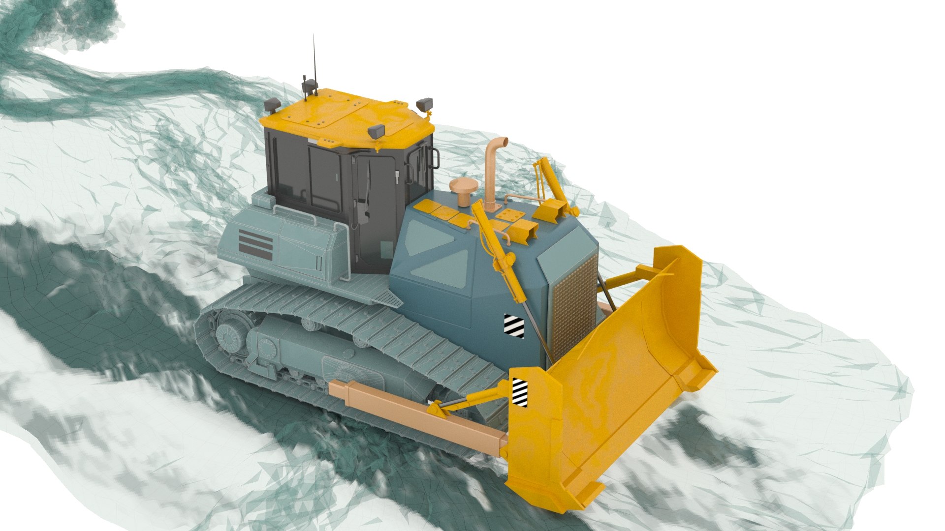 3D Shore Protection With A Bulldozer Model - TurboSquid 1934252