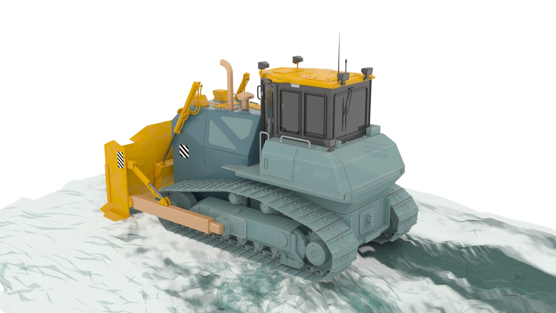 3D Shore Protection With A Bulldozer Model - TurboSquid 1934252