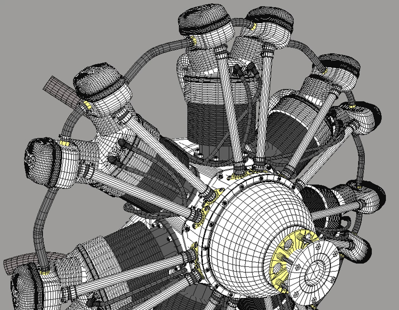 3d Radial Aircraft Engine