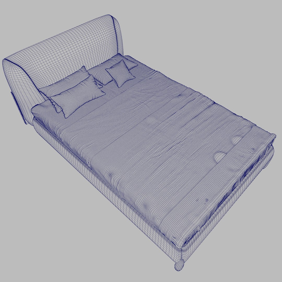 3D Double Bed - TurboSquid 2258538