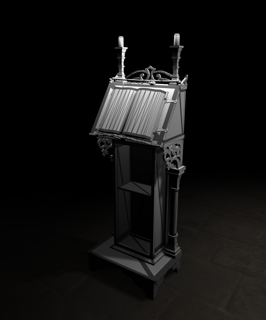 Book Stand Wizard Model - TurboSquid 1219435