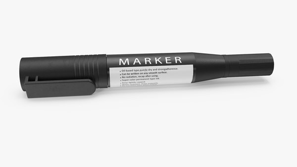 modelo 3d Double-Ended Marker Black - TurboSquid 1943538