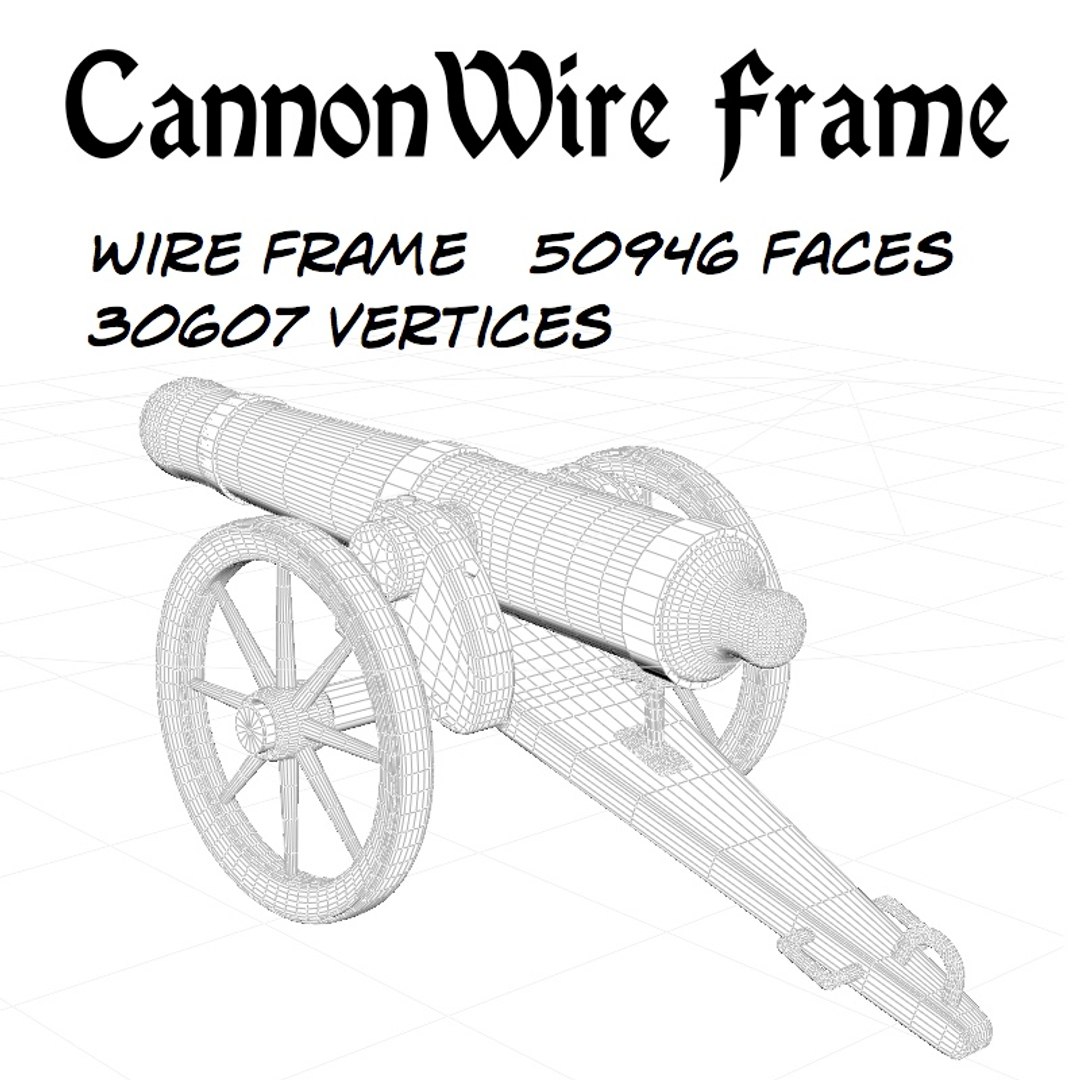 3d cannon model