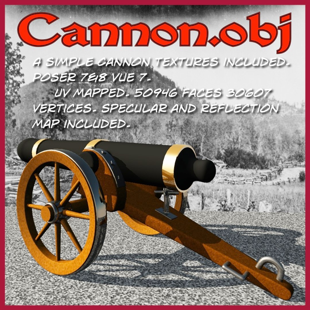 3d cannon model
