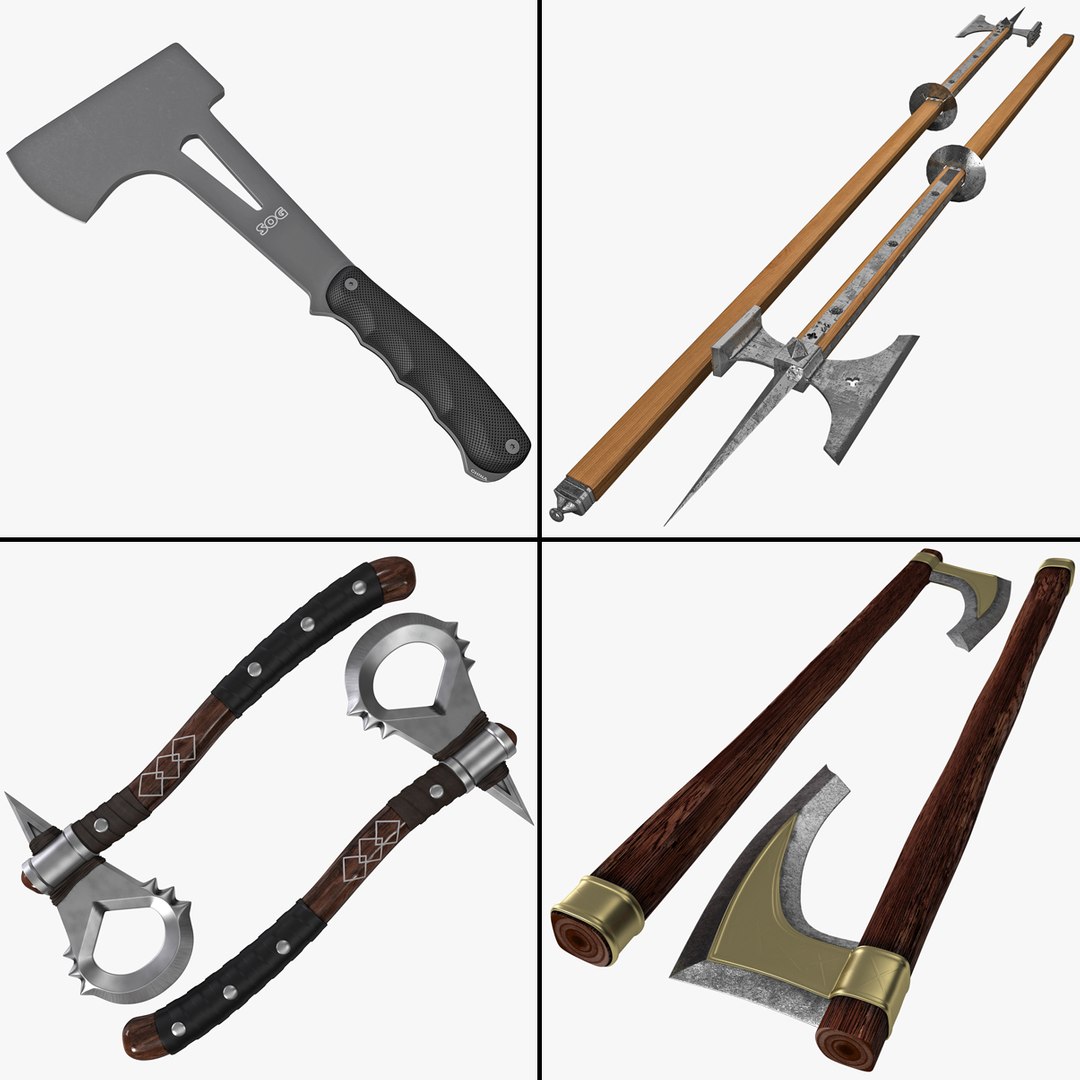 3d axe poleaxe hand
