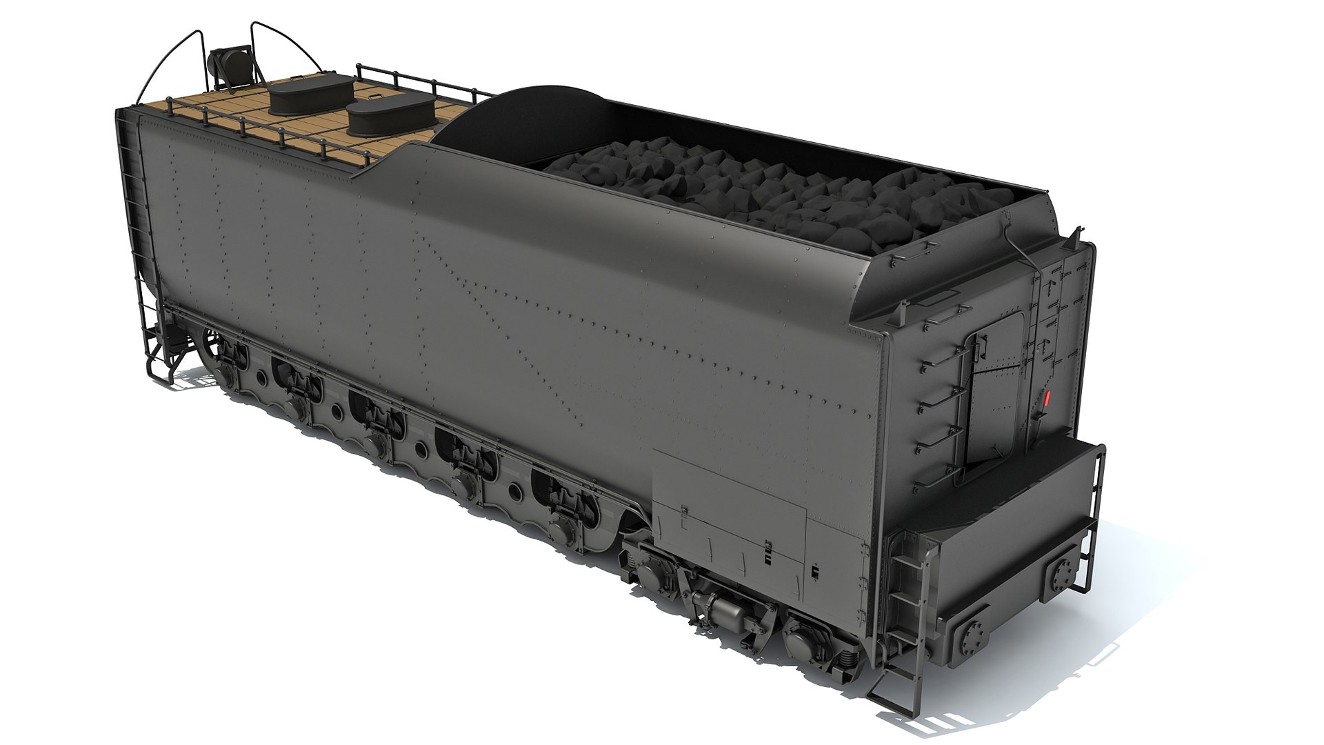 Steam Train Coal Tender Car 3D Model - TurboSquid 2017206