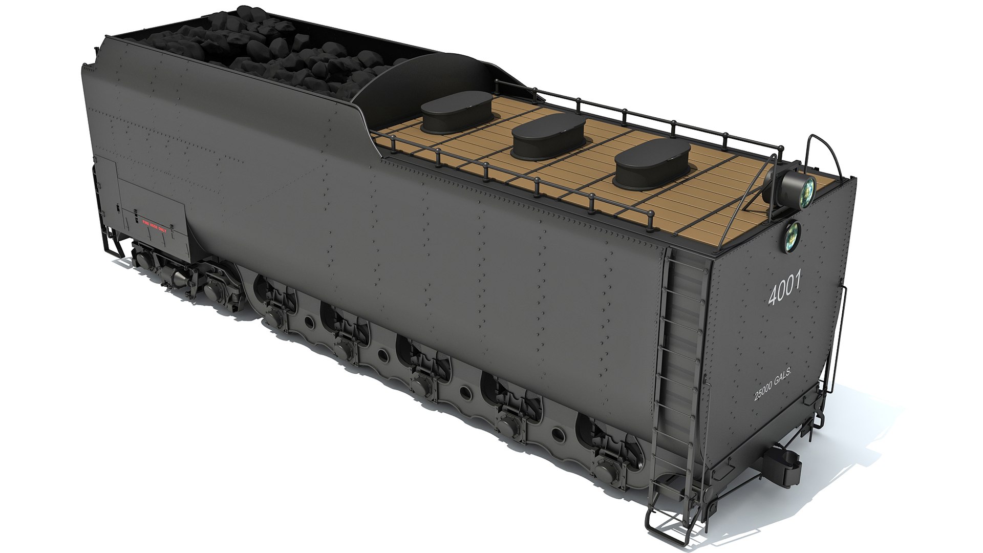 Steam Train Coal Tender Car 3D Model - TurboSquid 2017206