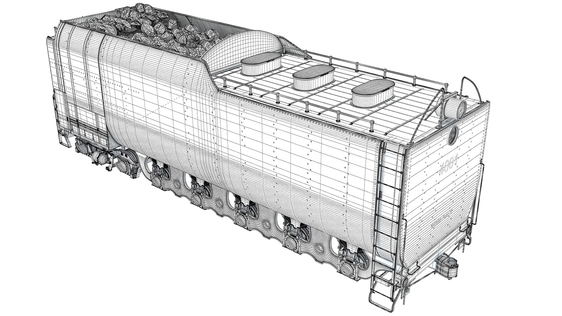 Steam Train Coal Tender Car 3D Model - TurboSquid 2017206