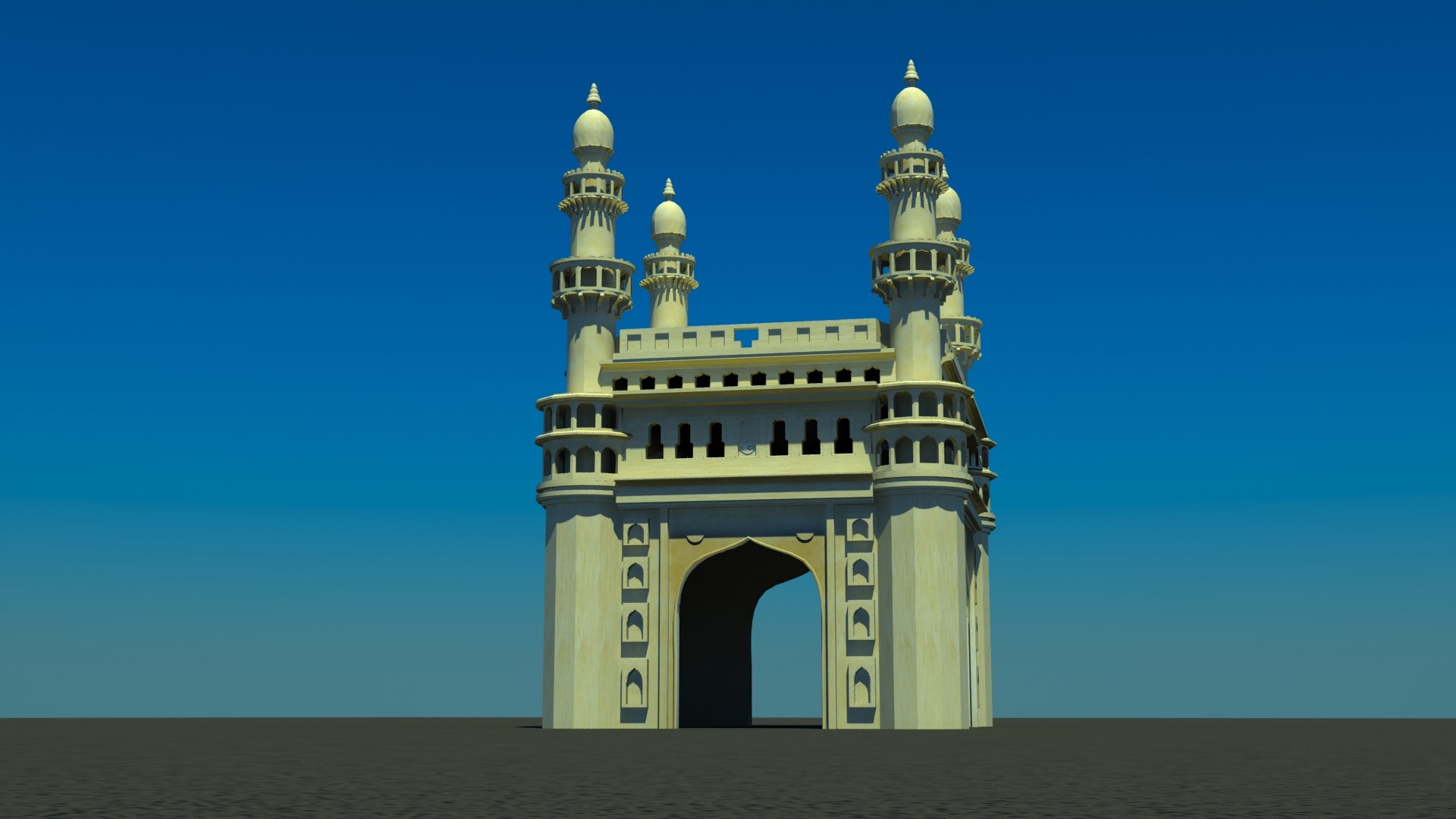 Charminar India Monument 3d Max