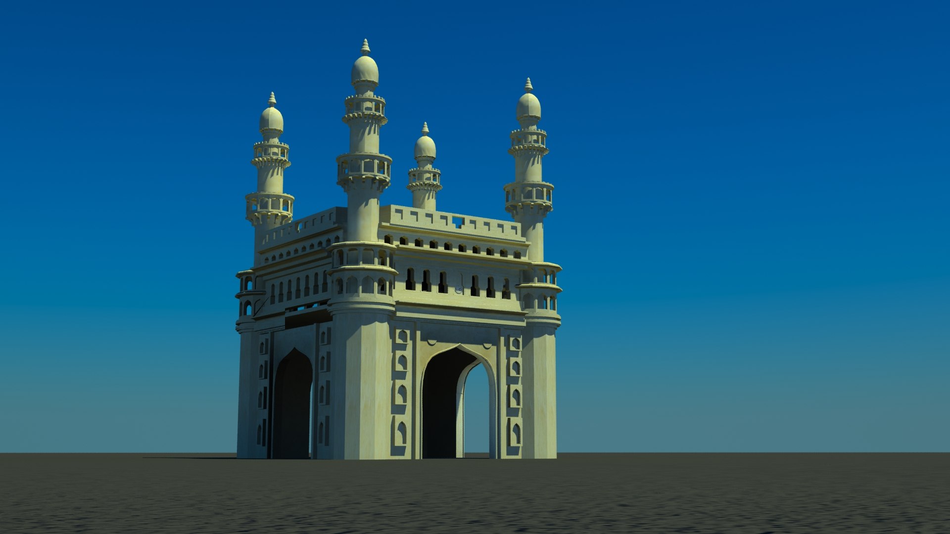 Charminar India Monument 3d Max