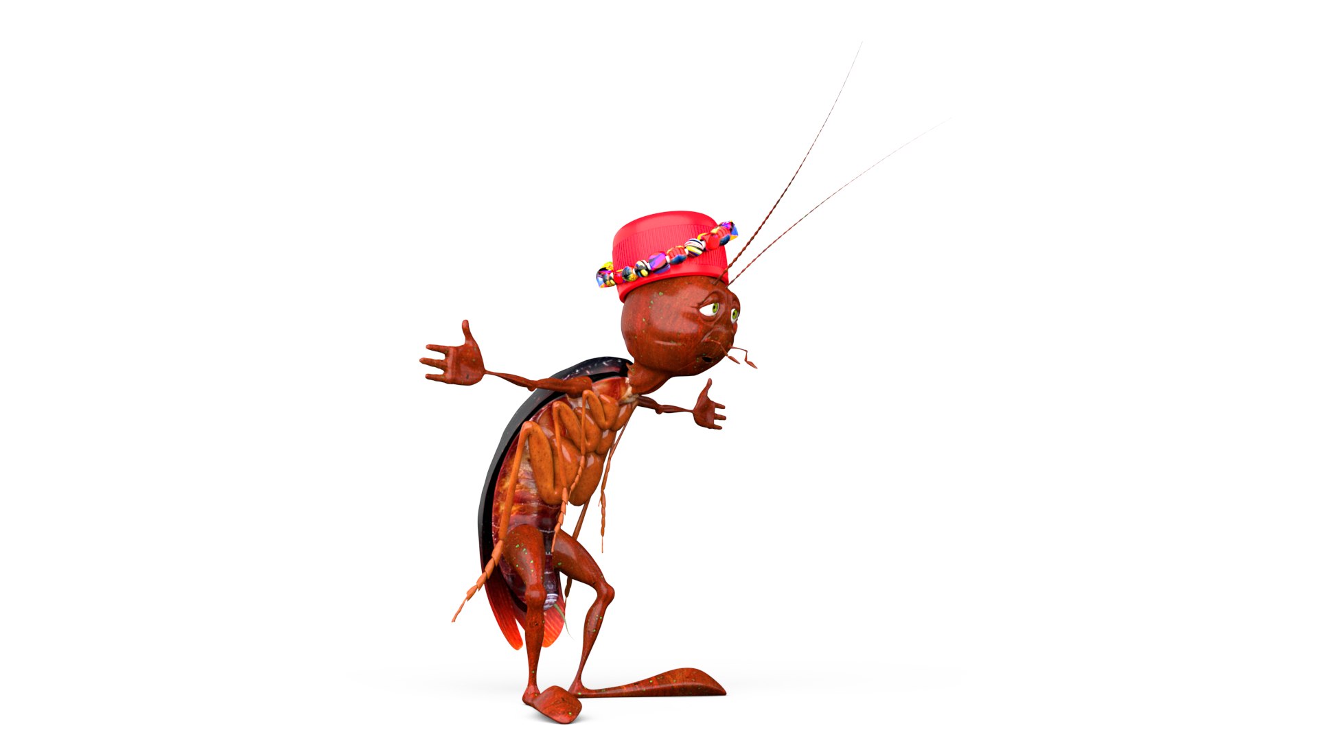 3D Cockroach Character Model - TurboSquid 2168702