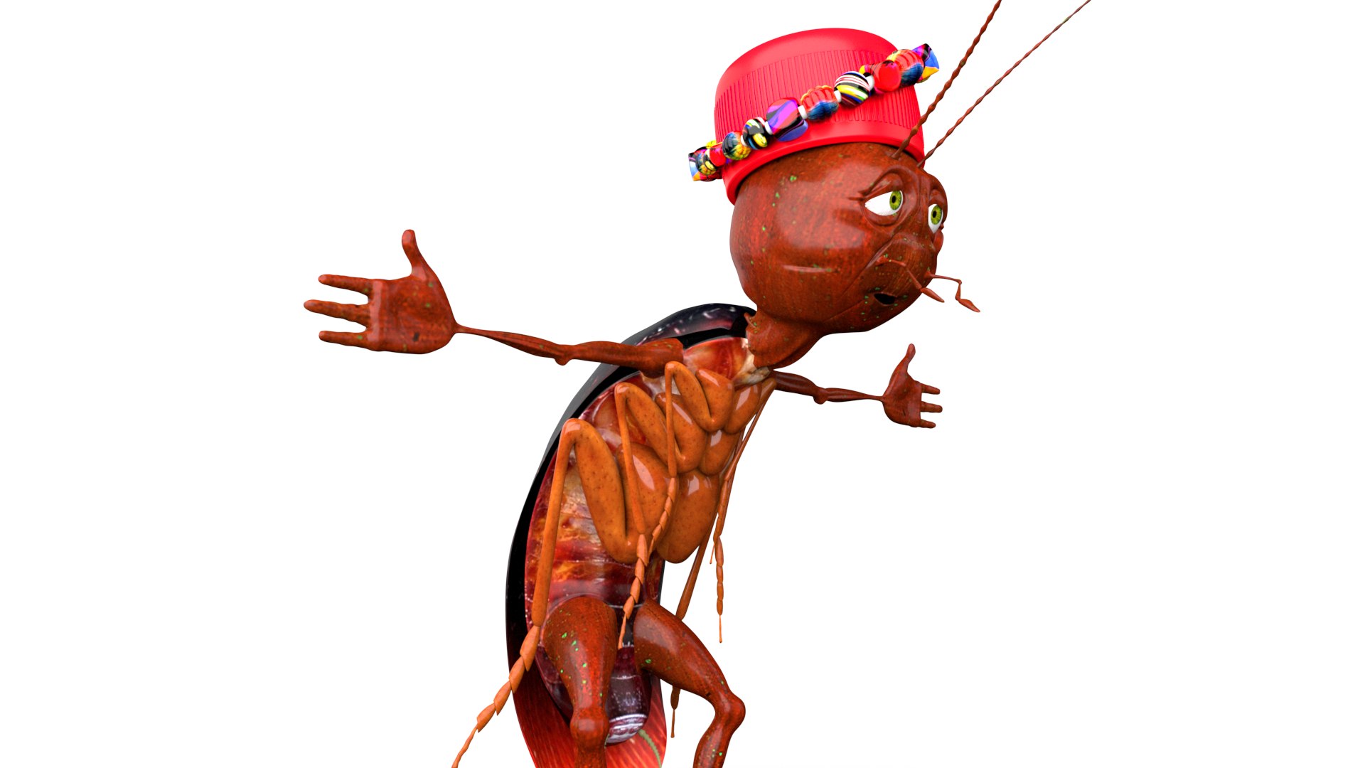 3D Cockroach Character Model - TurboSquid 2168702