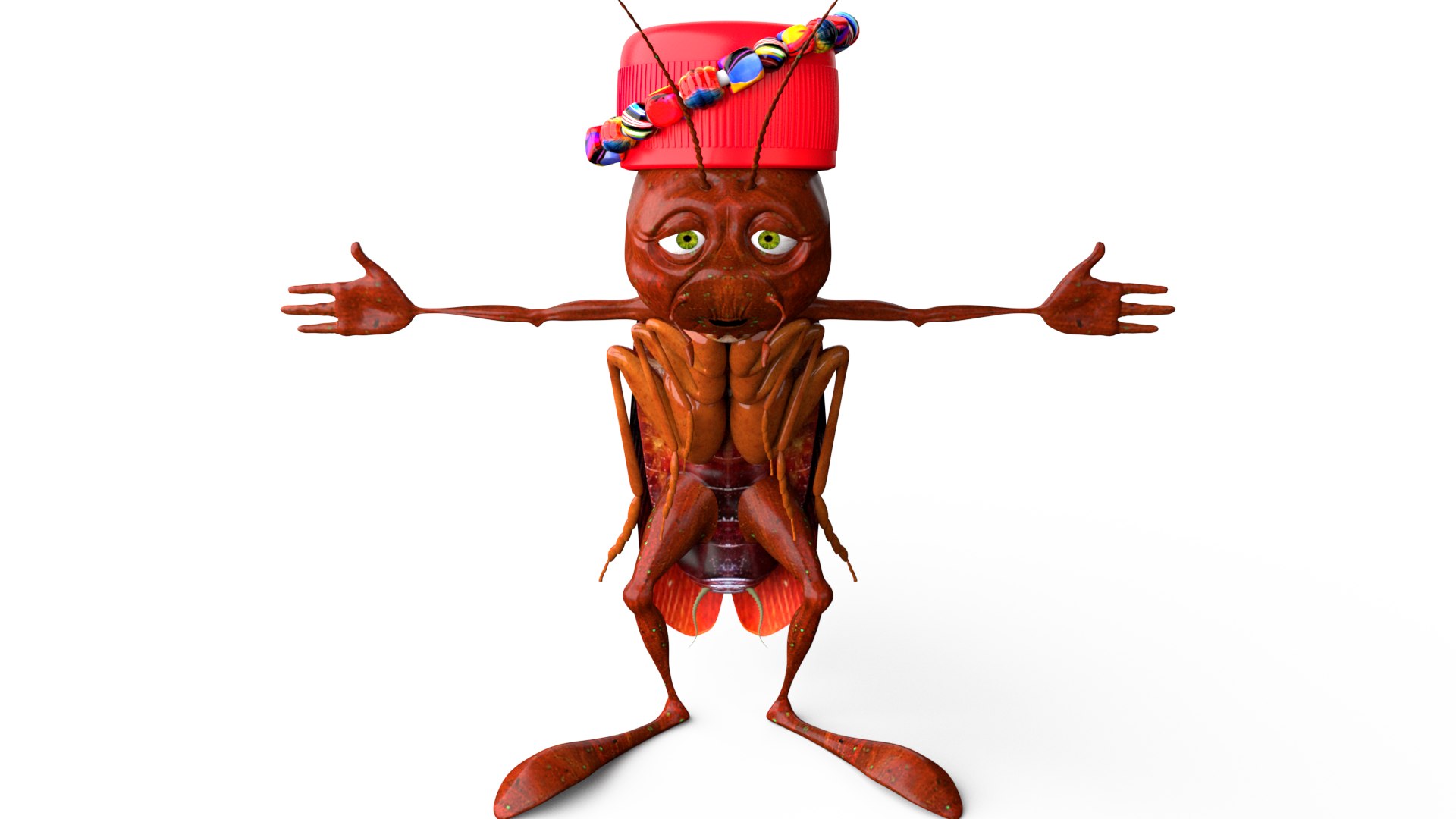 3D Cockroach Character Model - TurboSquid 2168702