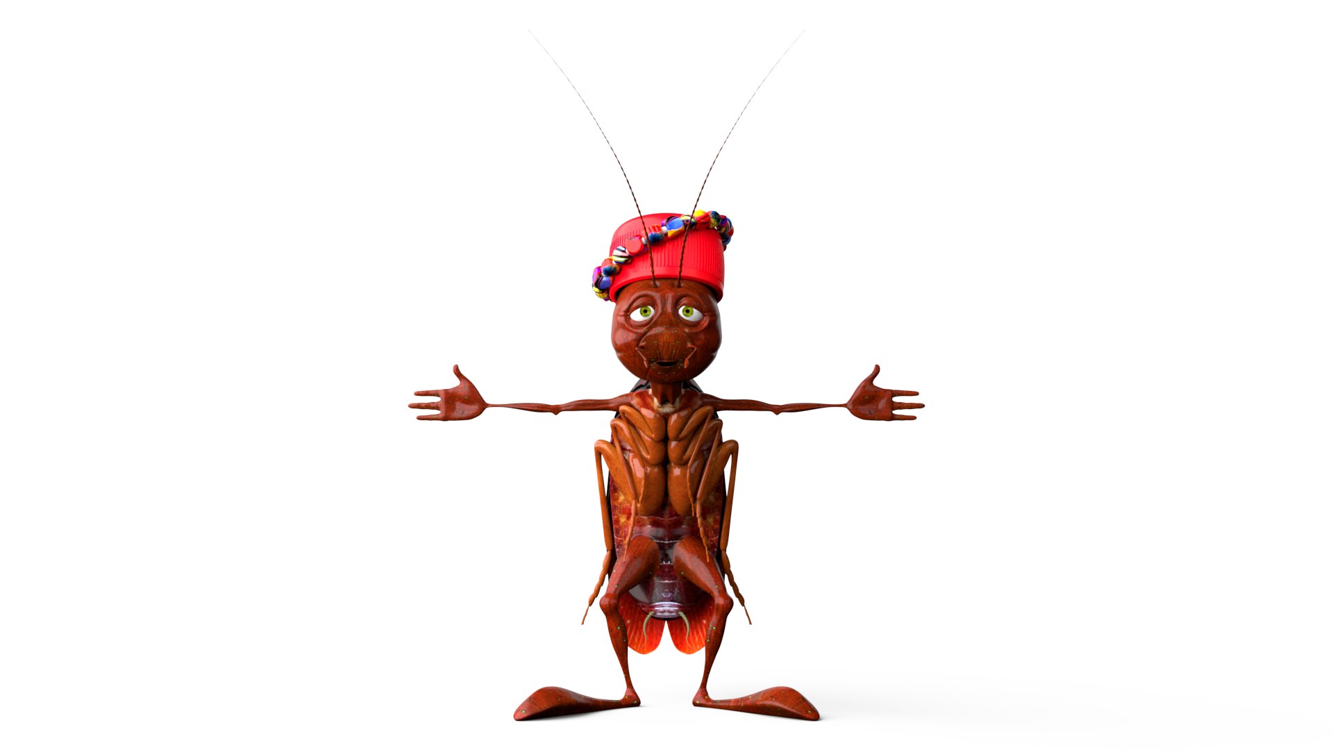 3D Cockroach Character Model - TurboSquid 2168702