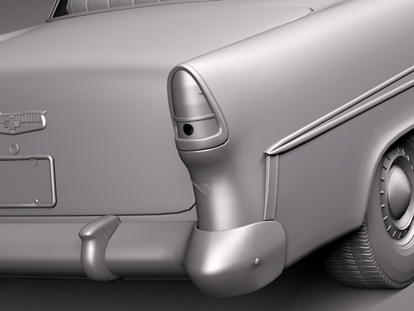 3d Model Chevrolet Bel Air 1955