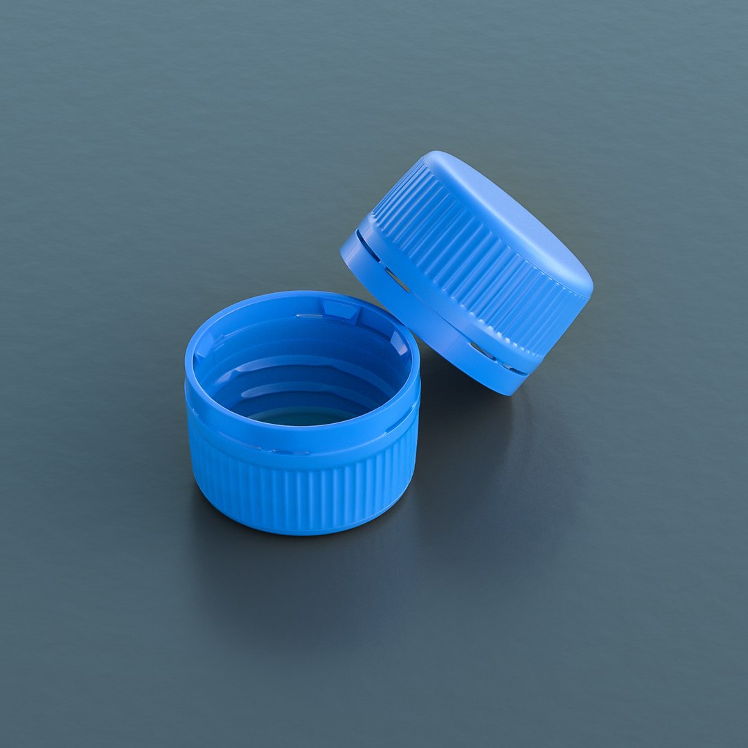 3D model closeup plastic bottle cap - TurboSquid 1164947