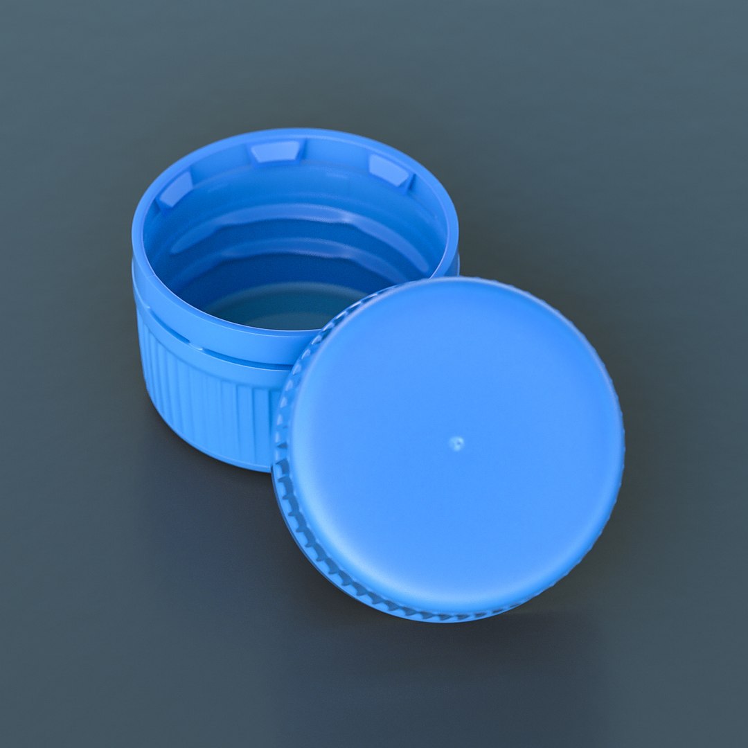 3D model closeup plastic bottle cap - TurboSquid 1164947
