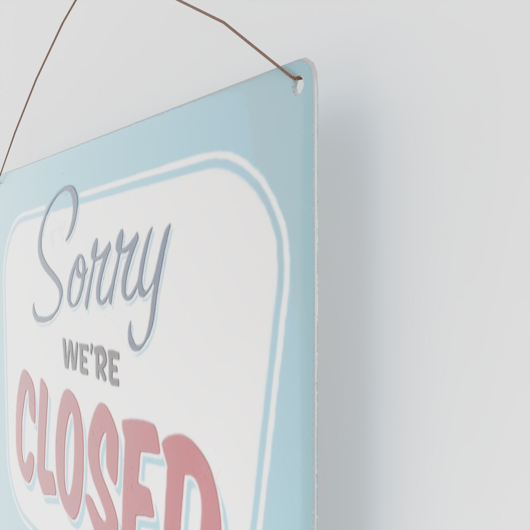 Vintage Open And Closed Signs Collection 3D - TurboSquid 1978273