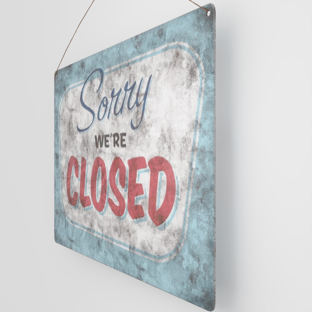Vintage Open And Closed Signs Collection 3D - TurboSquid 1978273