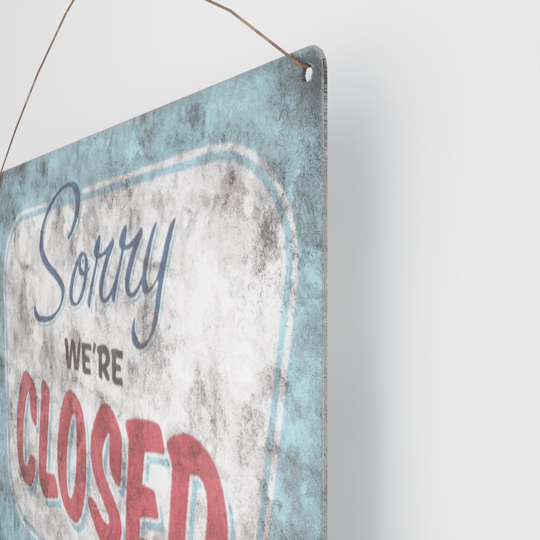 Vintage Open And Closed Signs Collection 3D - TurboSquid 1978273