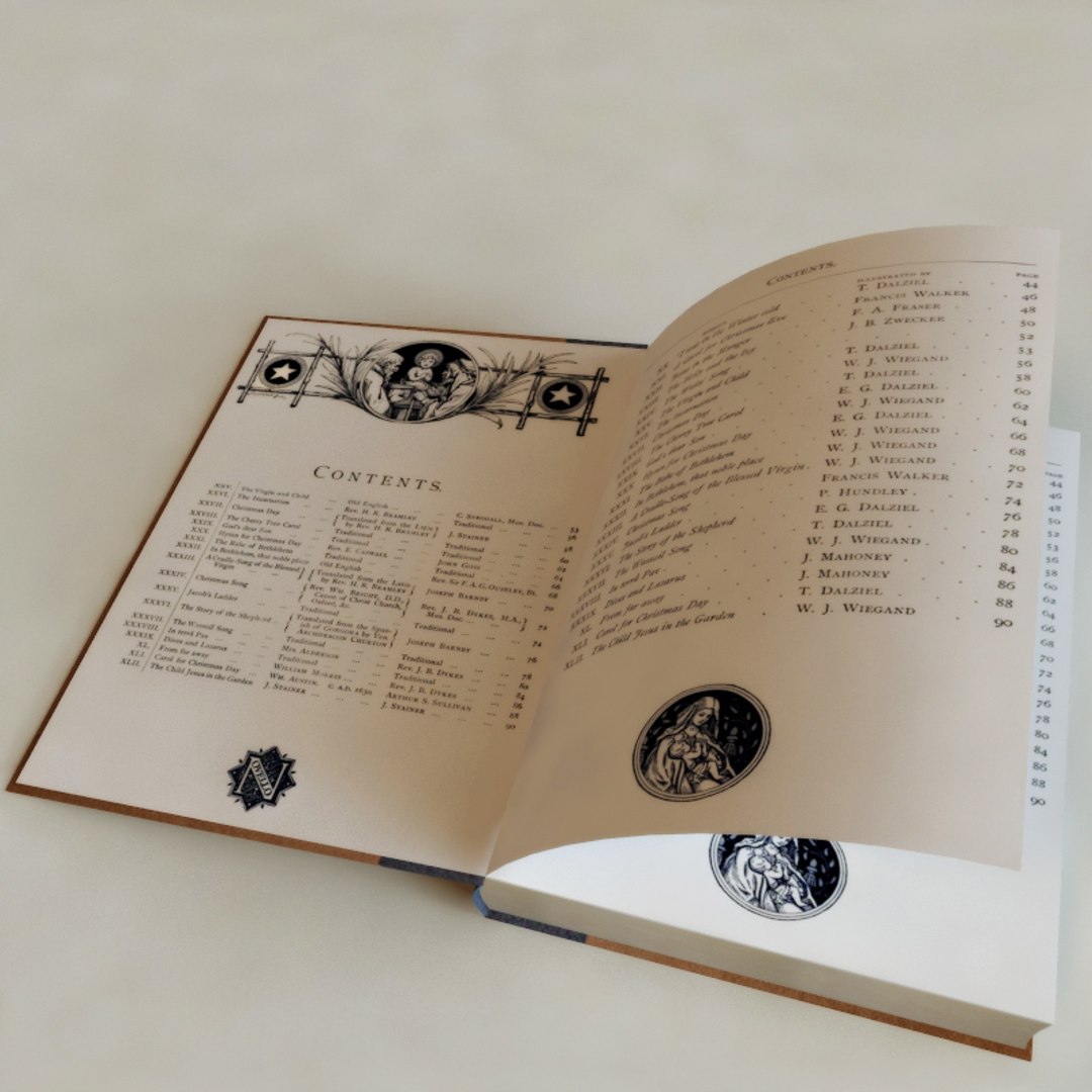 3d book animation model