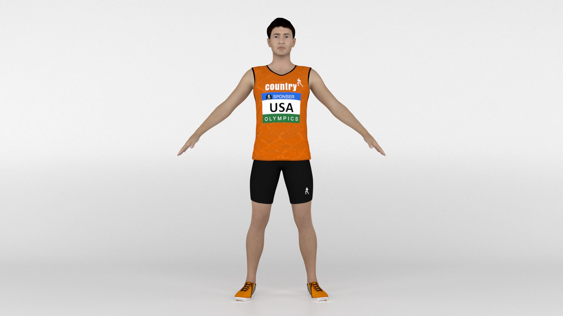 Athlete Runner 08 3D - TurboSquid 1746733