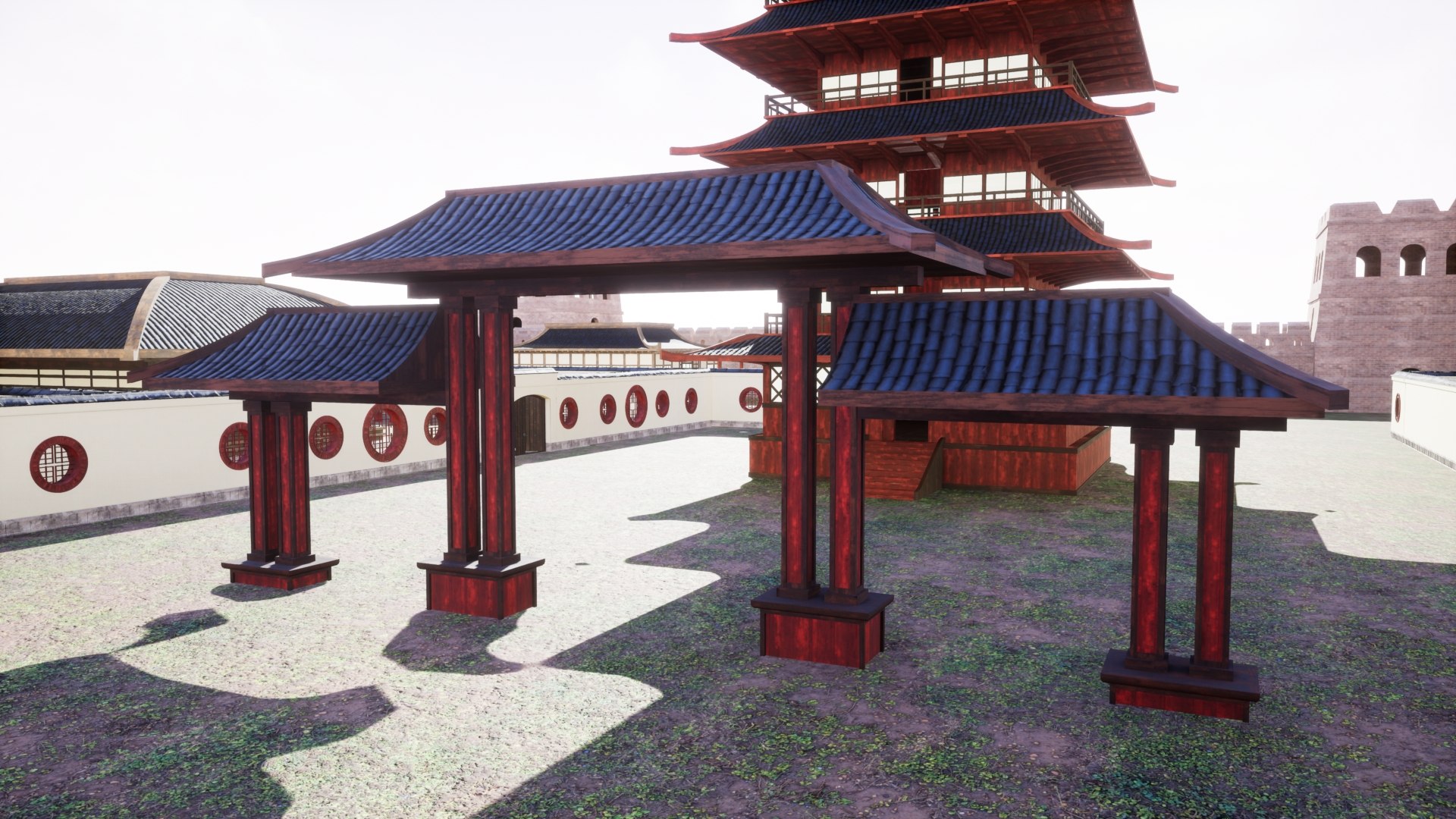 Asian Medieval Buildings 3D - TurboSquid 2333249