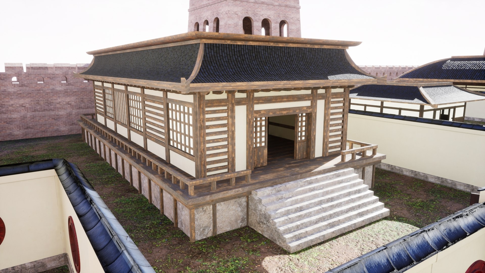 Asian Medieval Buildings 3D - TurboSquid 2333249