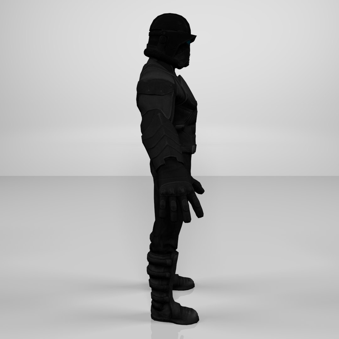 armored man shadow 3d model