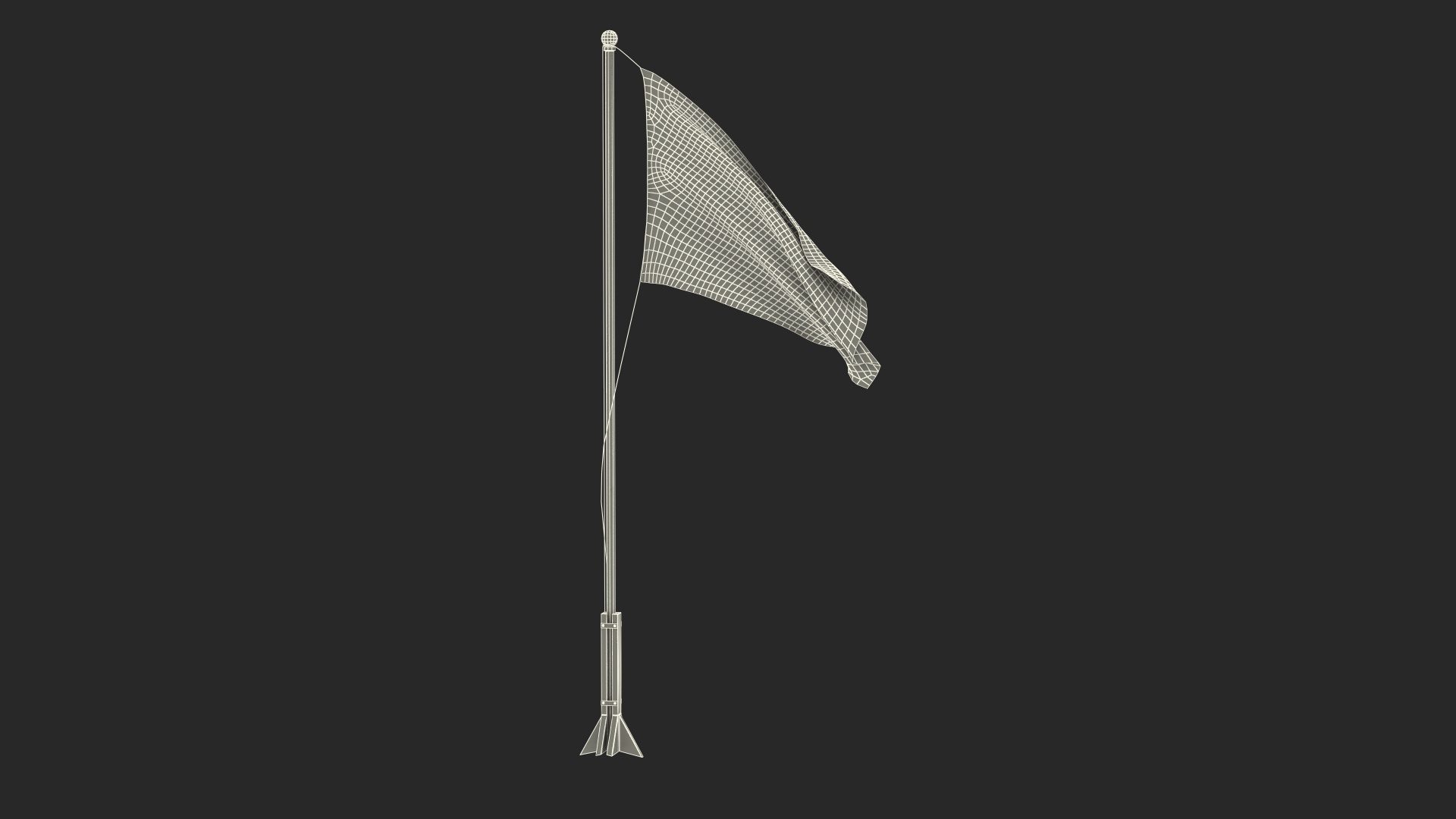 3D Canada Flag On Small Flagpole - TurboSquid 2020761