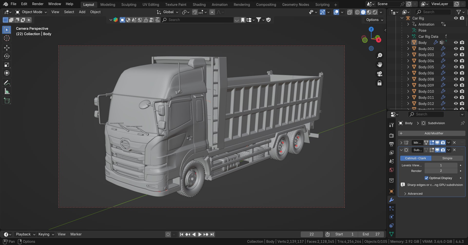 Hino Profia Dump Truck Rigged 3D - TurboSquid 2484306