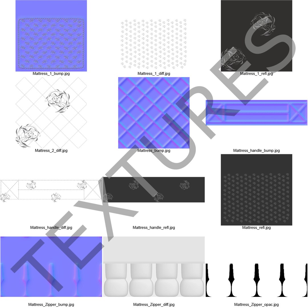 3d mattress bed model