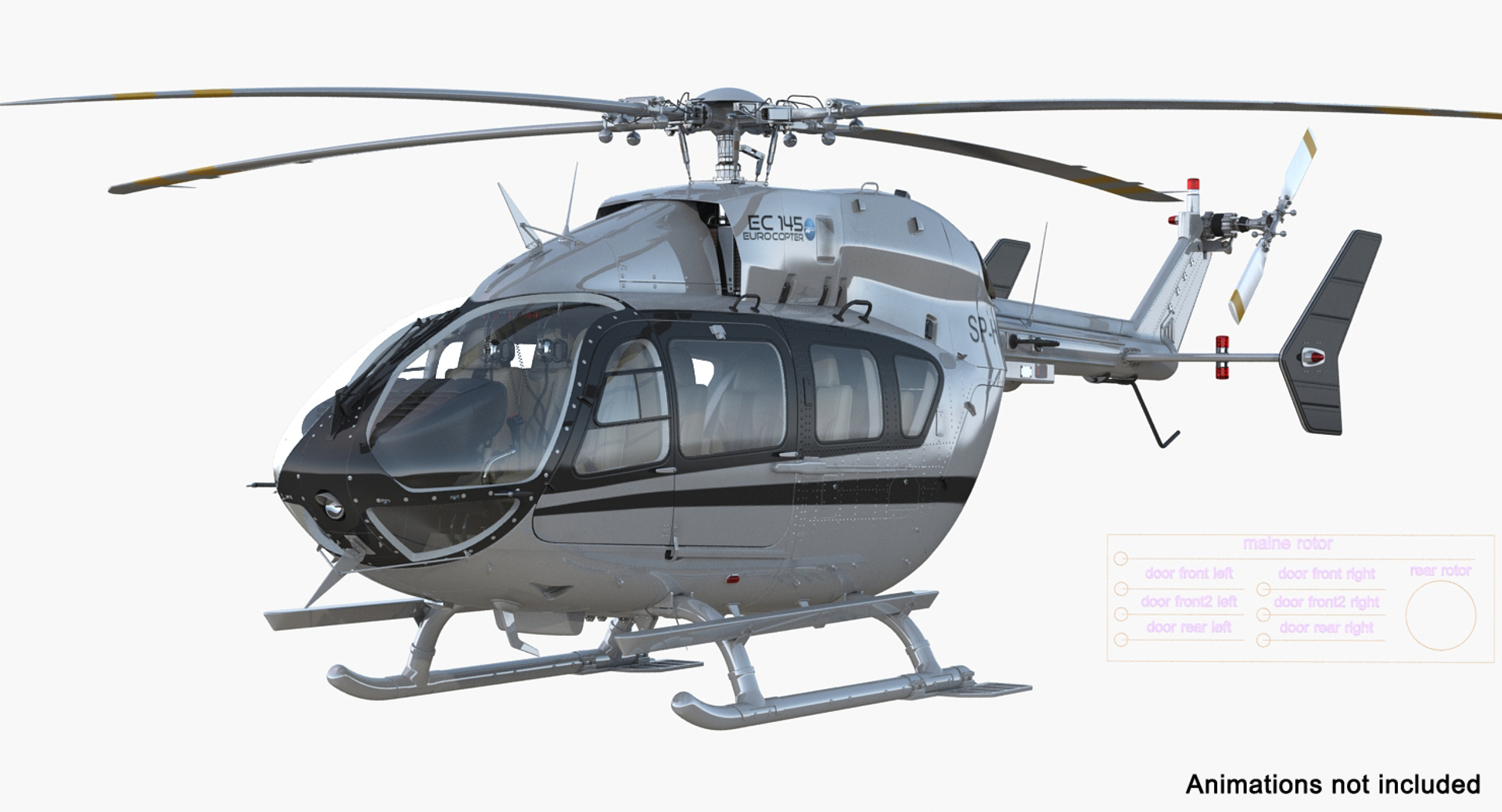 Light Utility Helicopter Eurocopter Model - TurboSquid 1198590