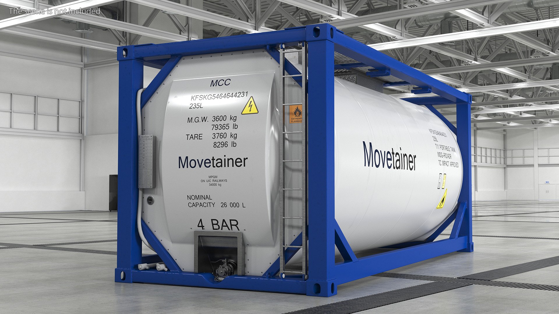 3D Standard ISO Tank Container Model - TurboSquid 2148890