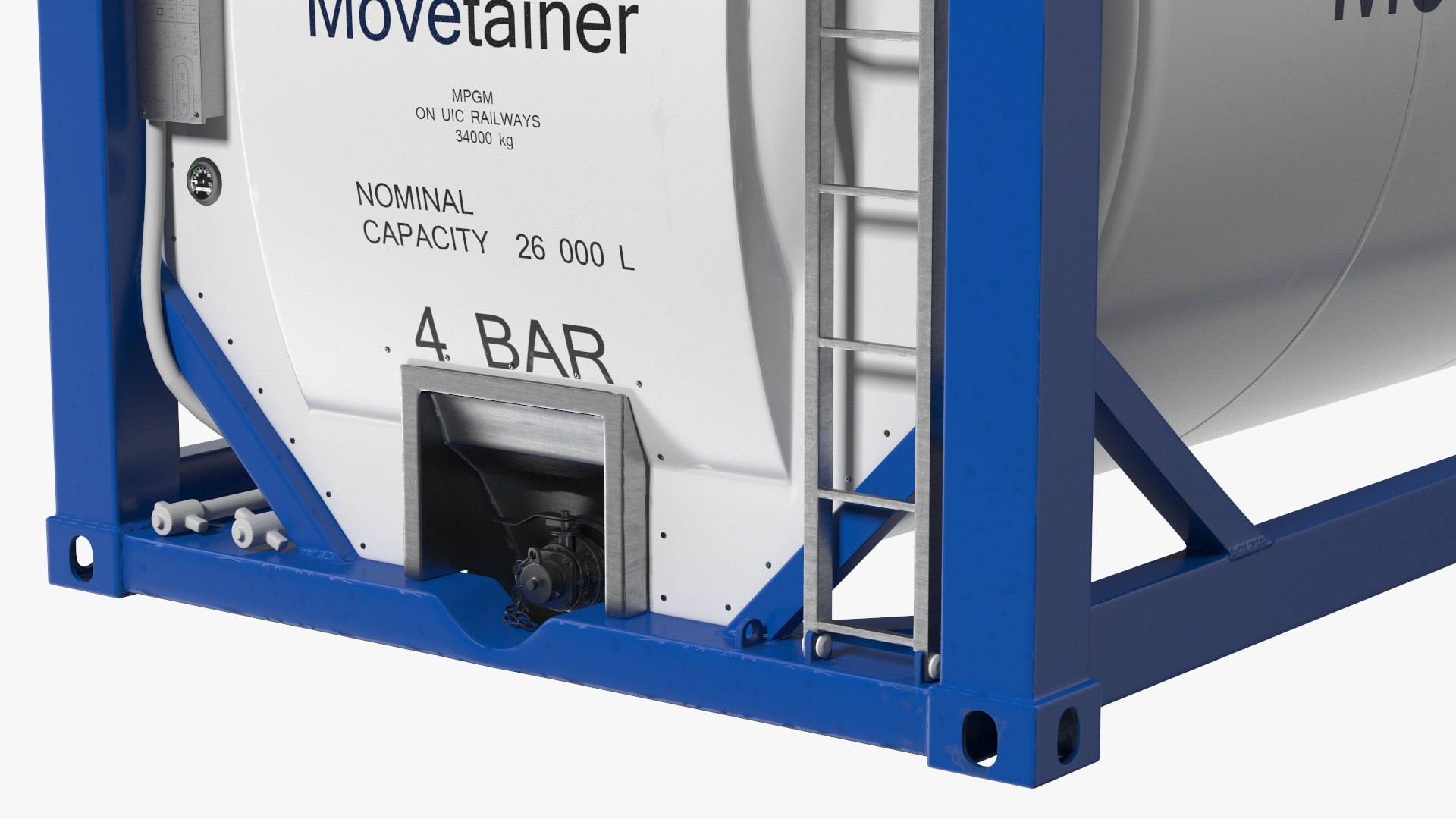 3D Standard ISO Tank Container model - TurboSquid 2148890